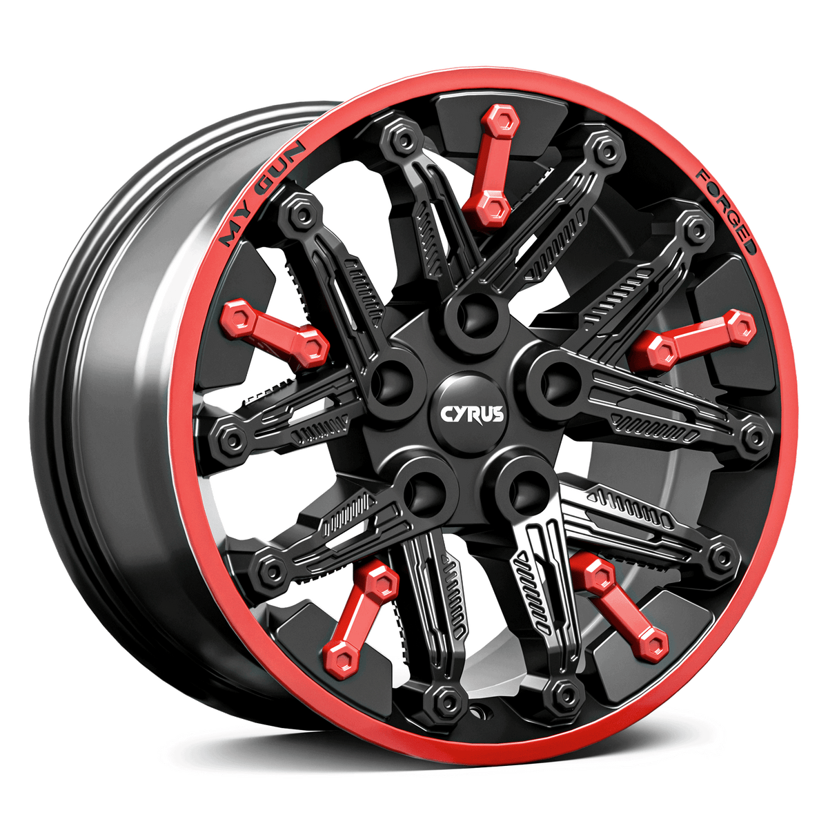 MY GUN - SHINY BLACK / LIP RED – CYRUS WHEELS